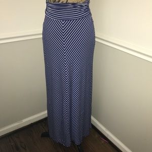 Merona | Skirts | Merona Xs Maxi Skirt Blue And White Striped | Poshmark